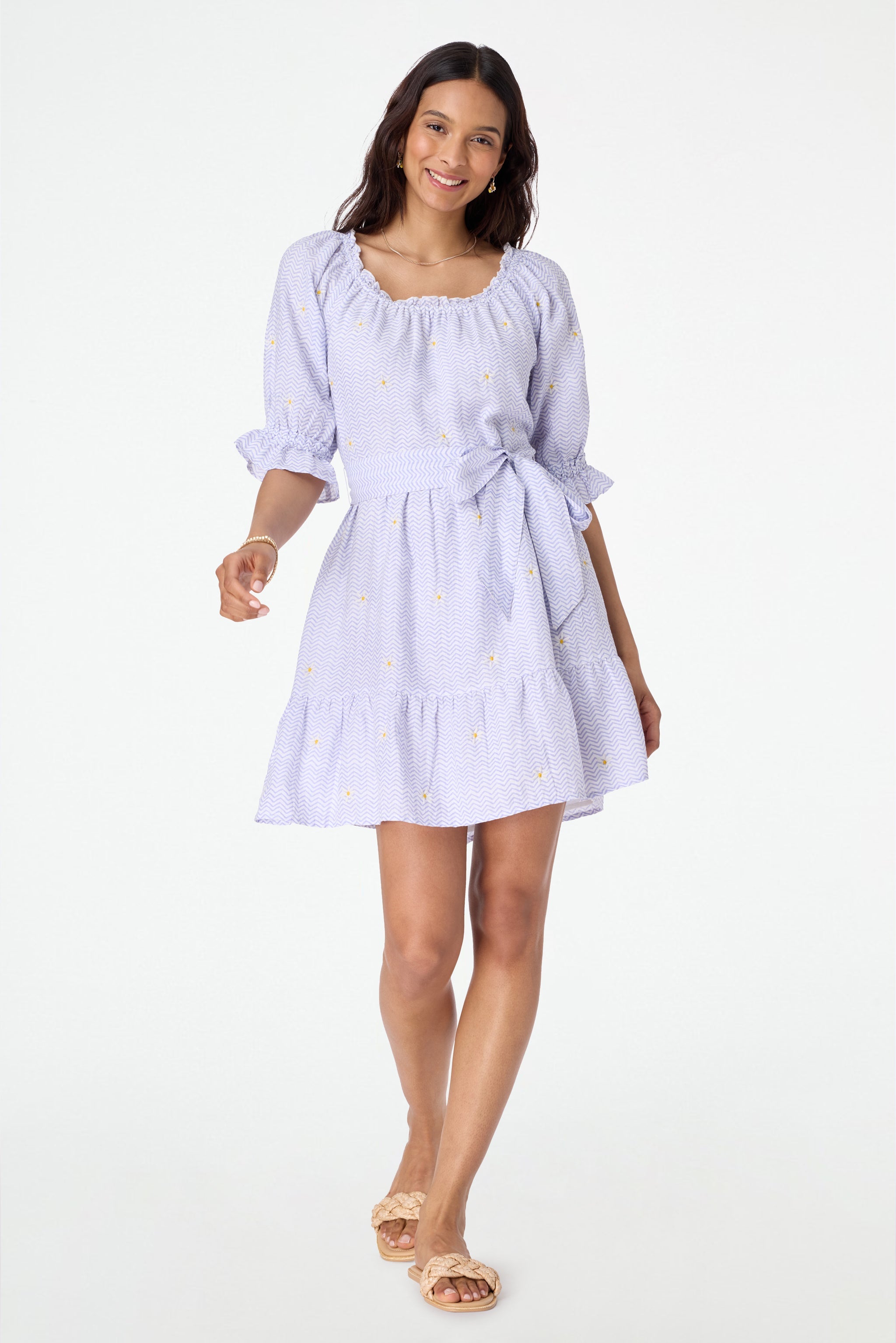 Ditsy Daisy Embroidered Miller Dress | Roller Rabbit – Roller Rabbit Outlet